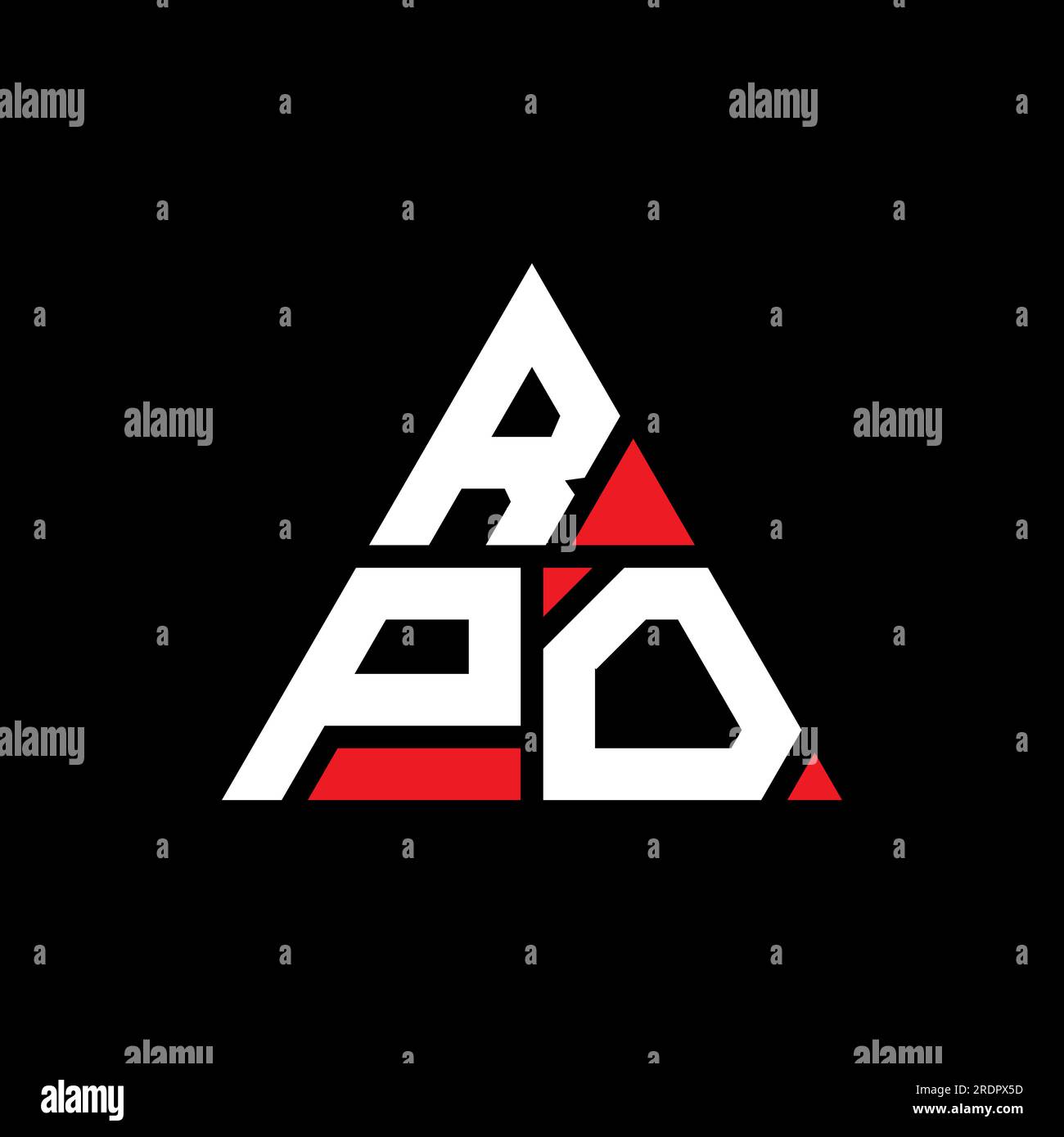 RPO triangle letter logo design with triangle shape. RPO triangle logo ...