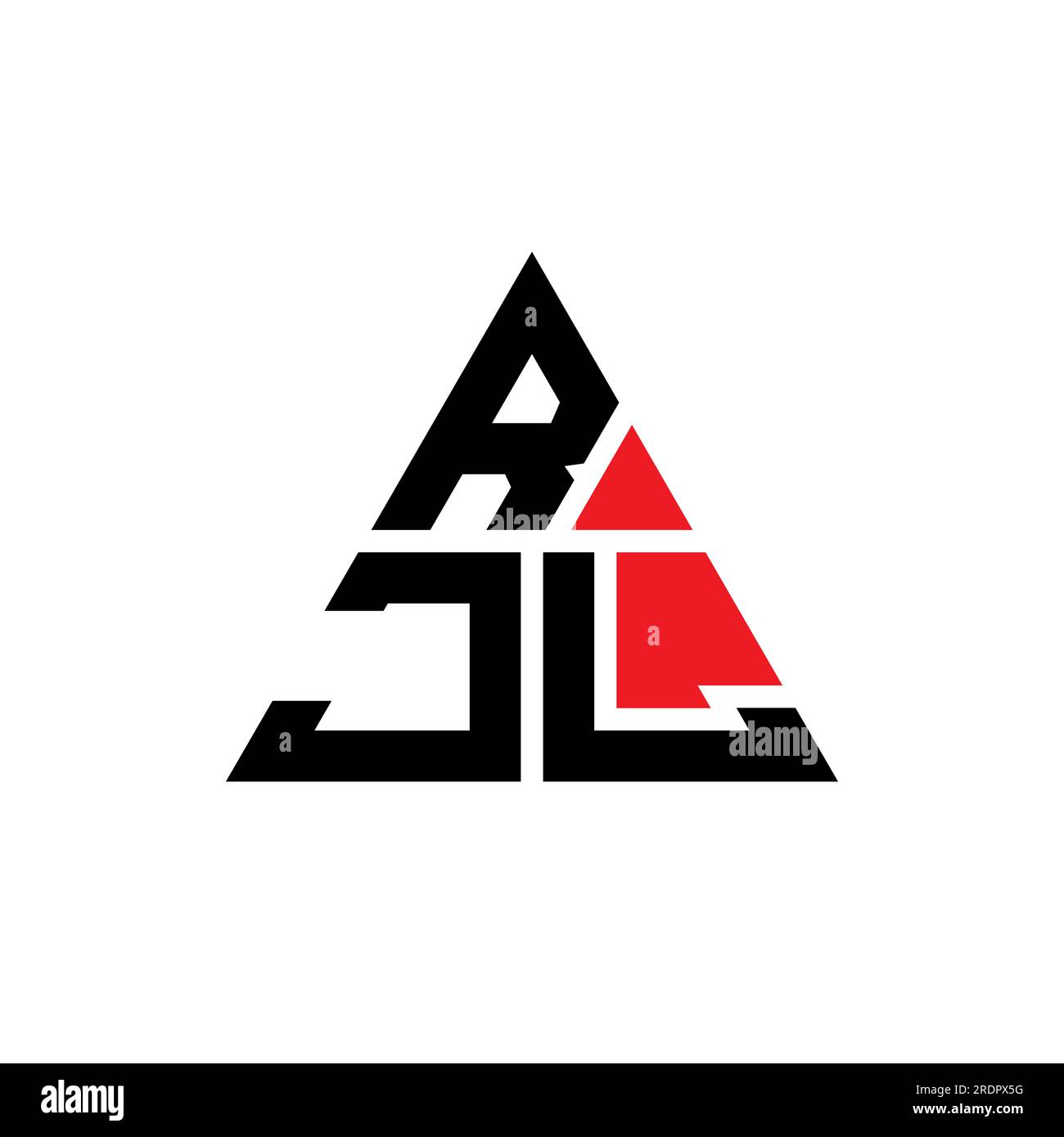 RJL triangle letter logo design with triangle shape. RJL triangle logo ...