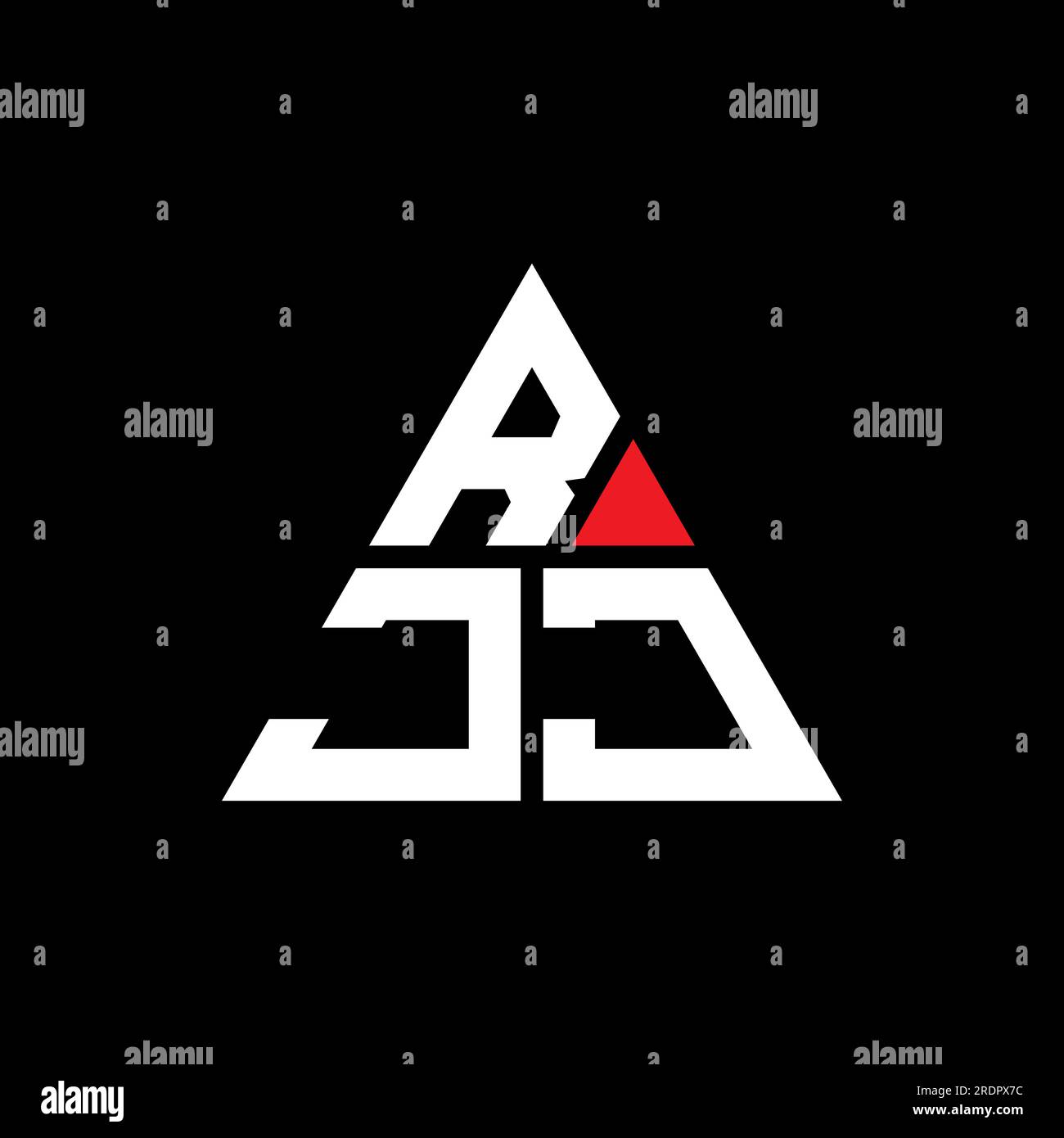 RJJ triangle letter logo design with triangle shape. RJJ triangle logo ...