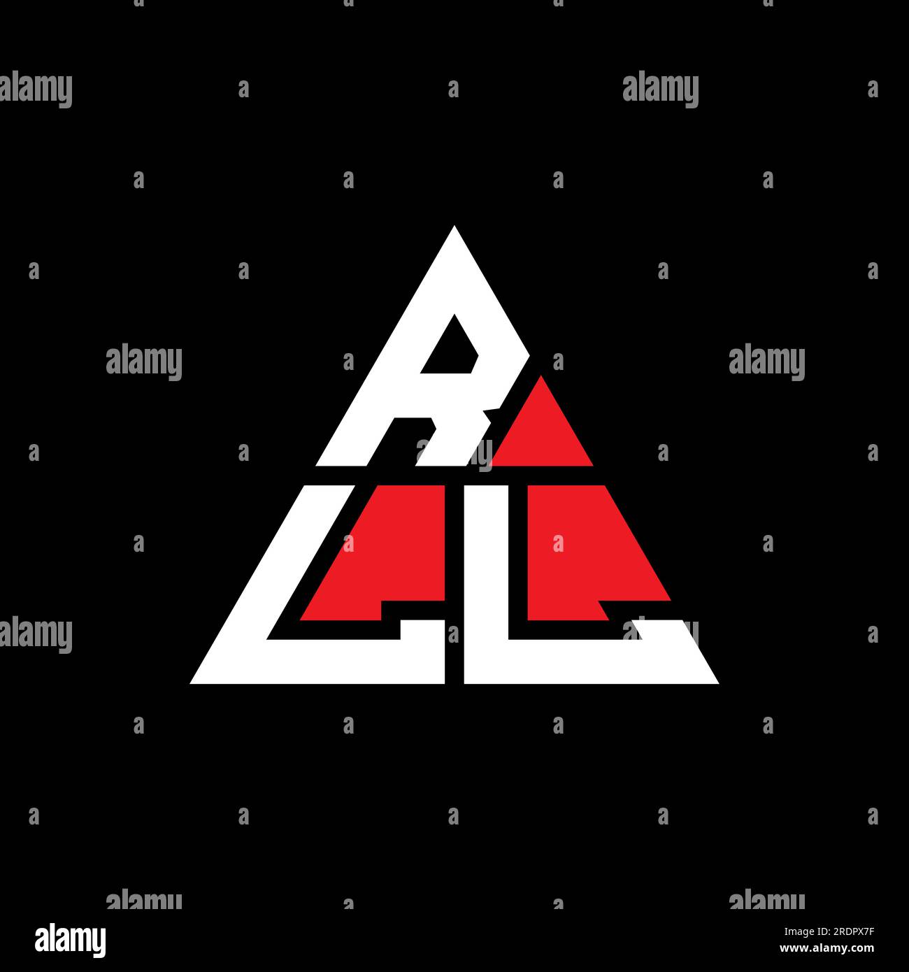 RLL triangle letter logo design with triangle shape. RLL triangle logo ...