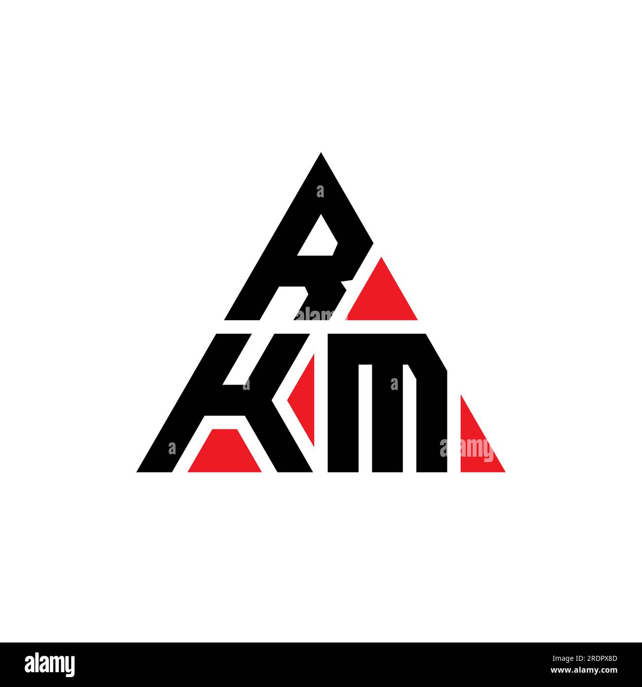 RKM triangle letter logo design with triangle shape. RKM triangle logo ...