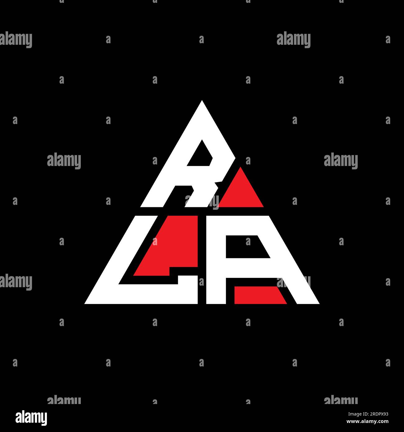 RLA triangle letter logo design with triangle shape. RLA triangle logo ...