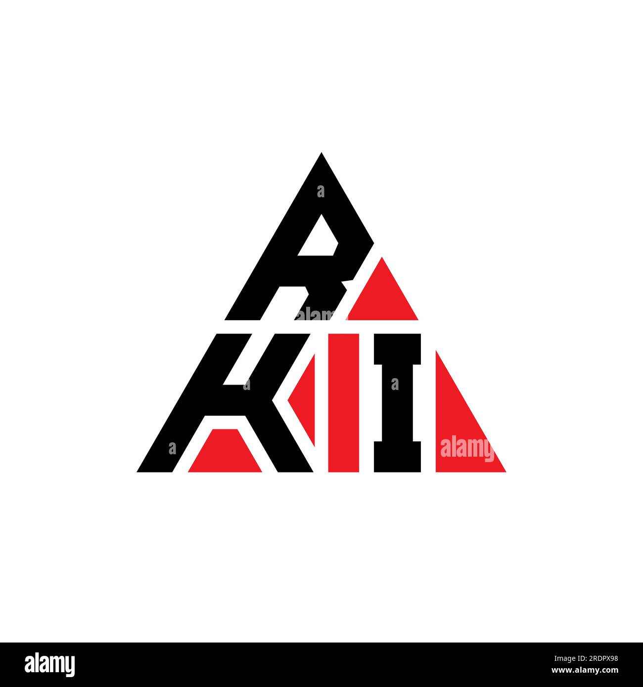 RKI triangle letter logo design with triangle shape. RKI triangle logo ...