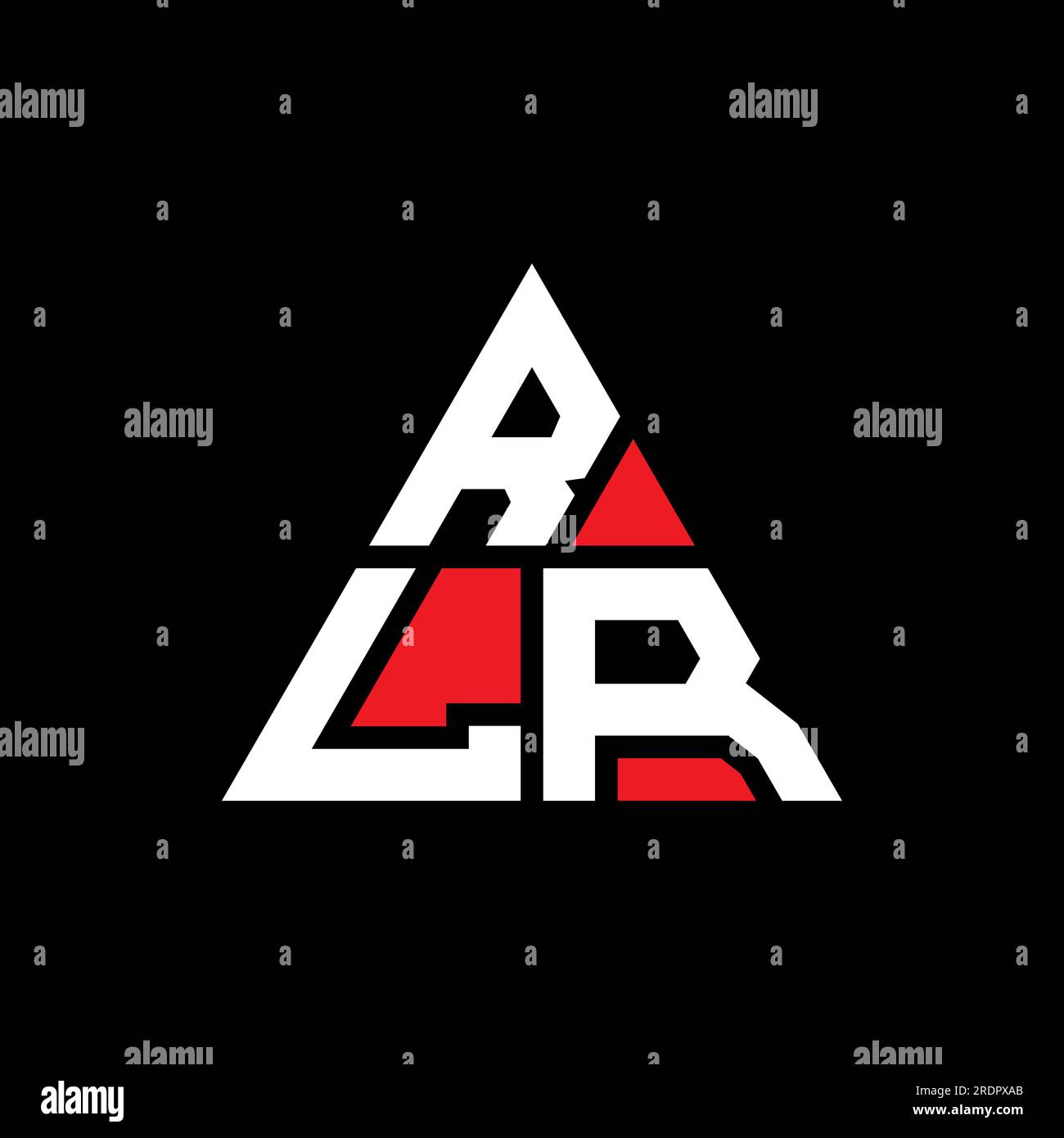 RLR triangle letter logo design with triangle shape. RLR triangle logo ...