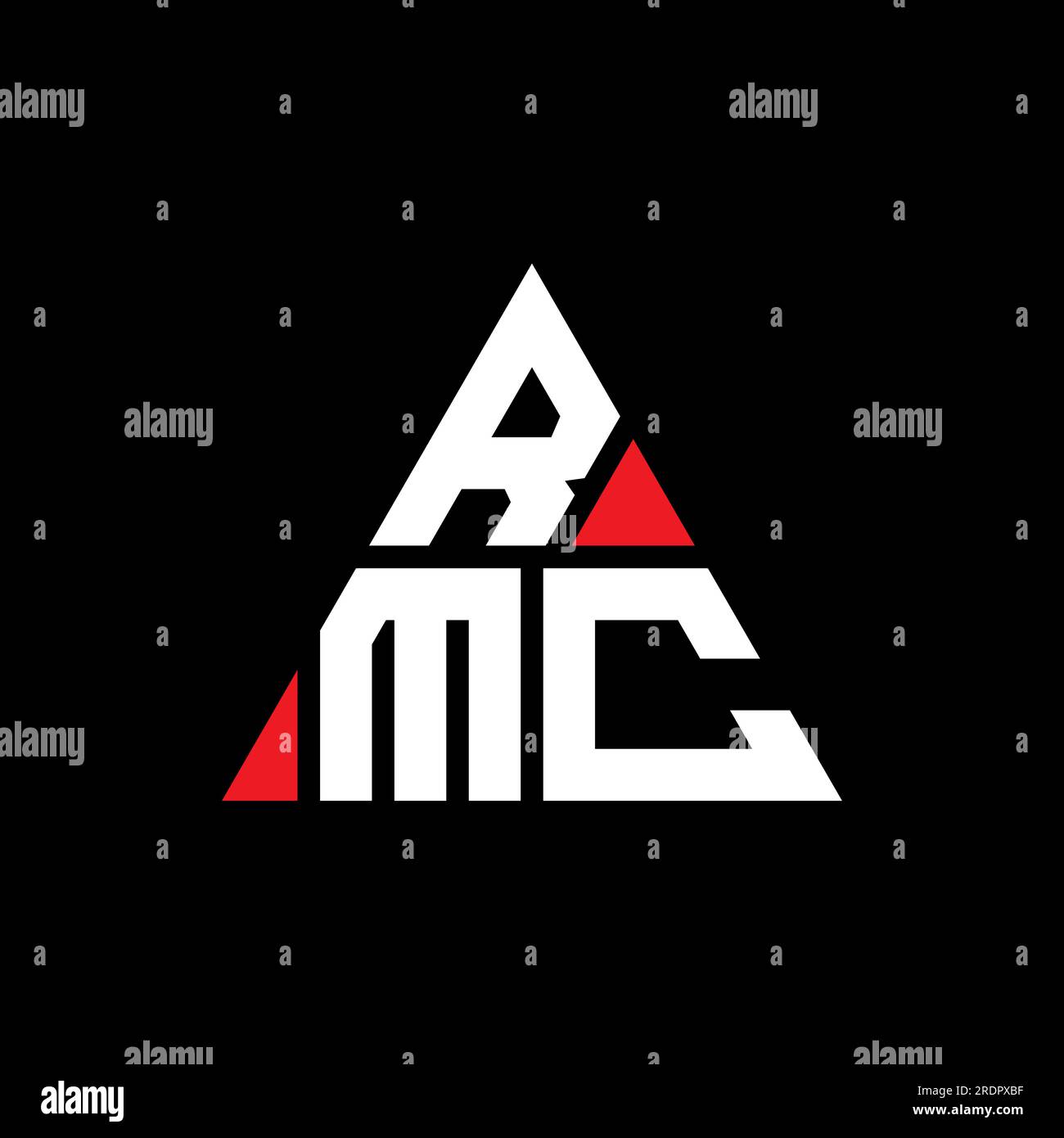 RMC triangle letter logo design with triangle shape. RMC triangle logo ...