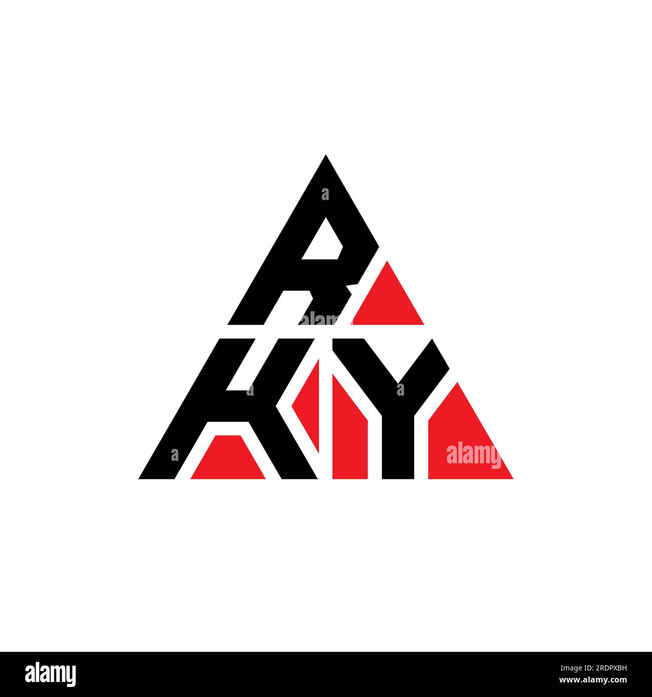 RKY triangle letter logo design with triangle shape. RKY triangle logo ...