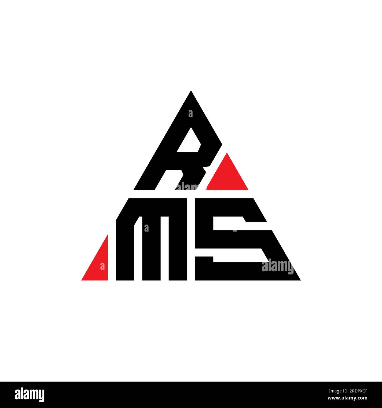 RMS triangle letter logo design with triangle shape. RMS triangle logo ...