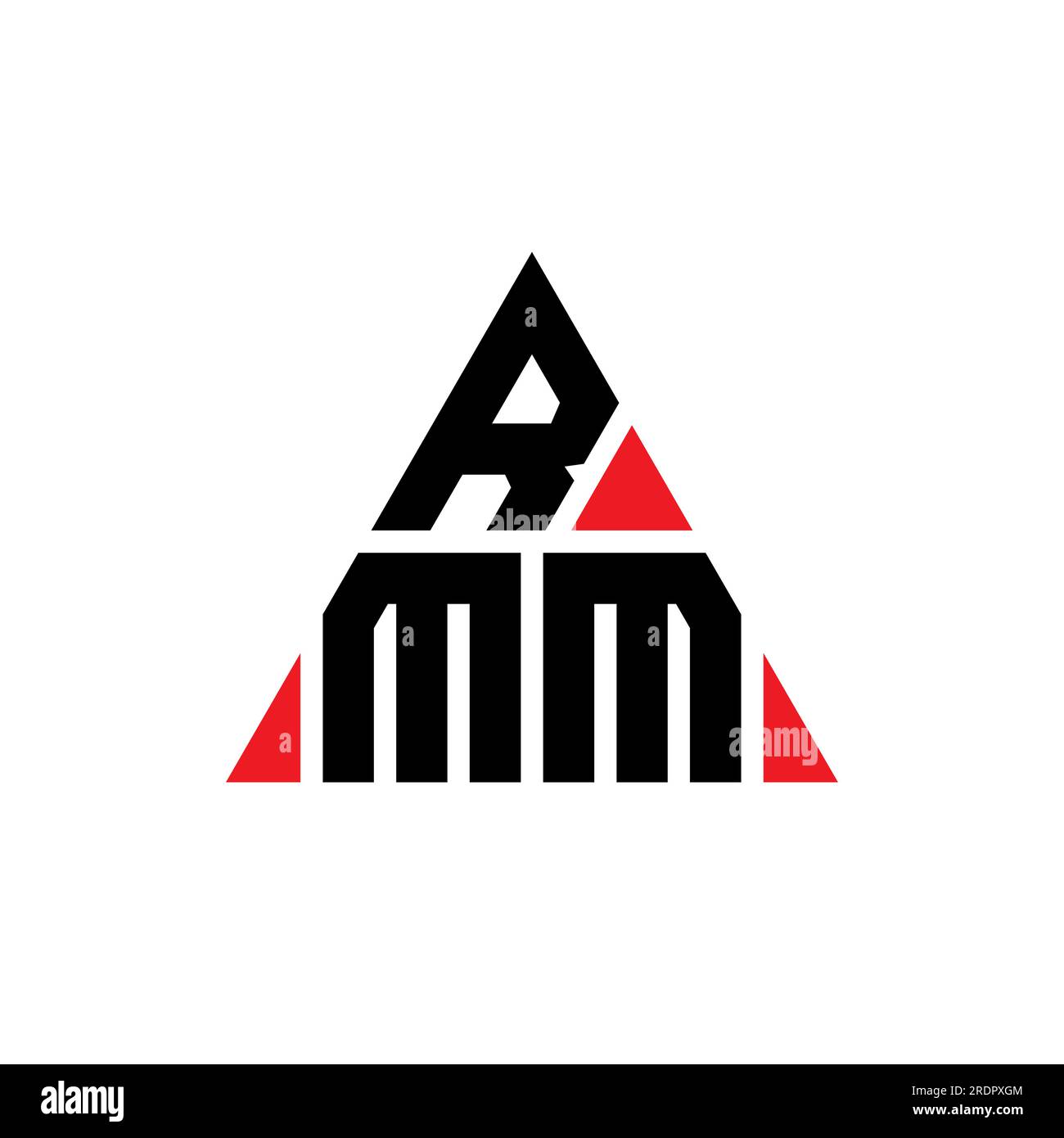 RMM triangle letter logo design with triangle shape. RMM triangle logo ...