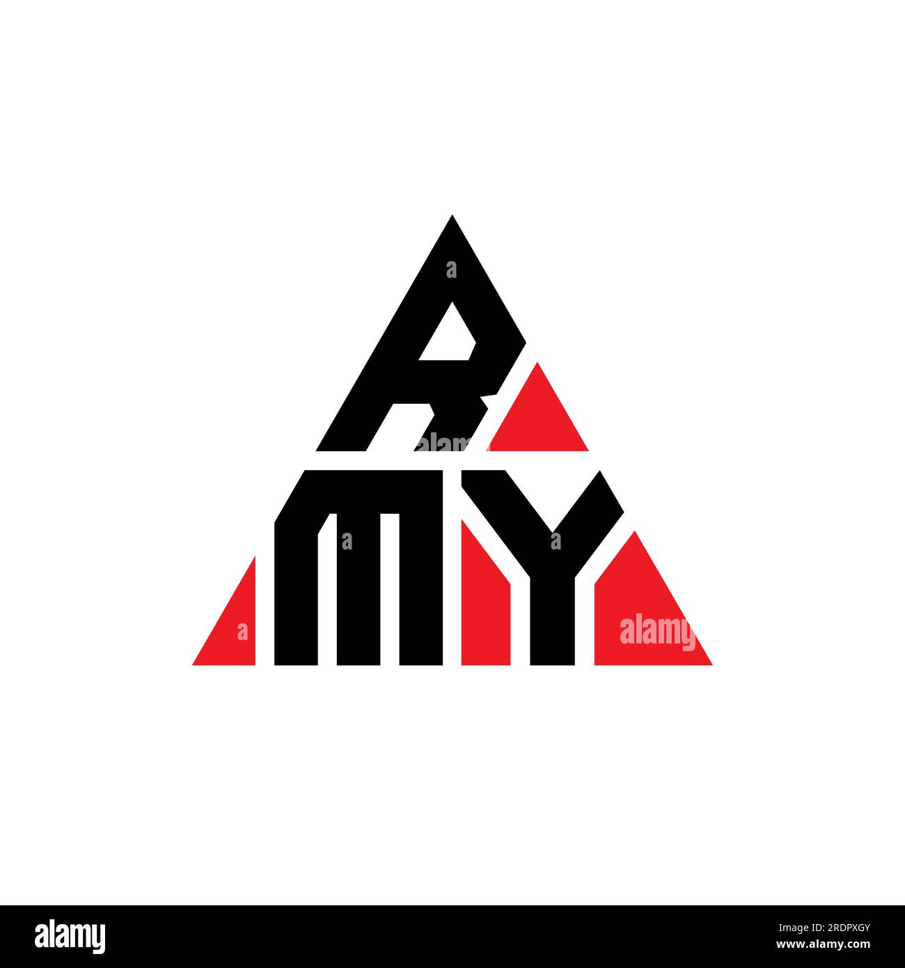 RMY triangle letter logo design with triangle shape. RMY triangle logo ...