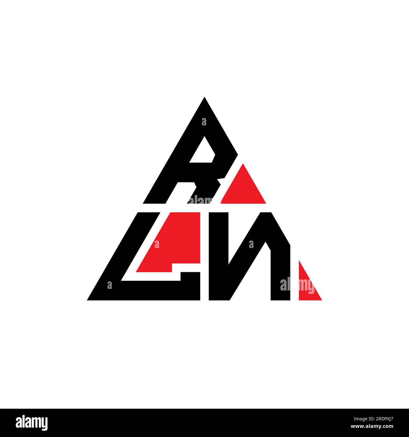 RLN triangle letter logo design with triangle shape. RLN triangle logo ...