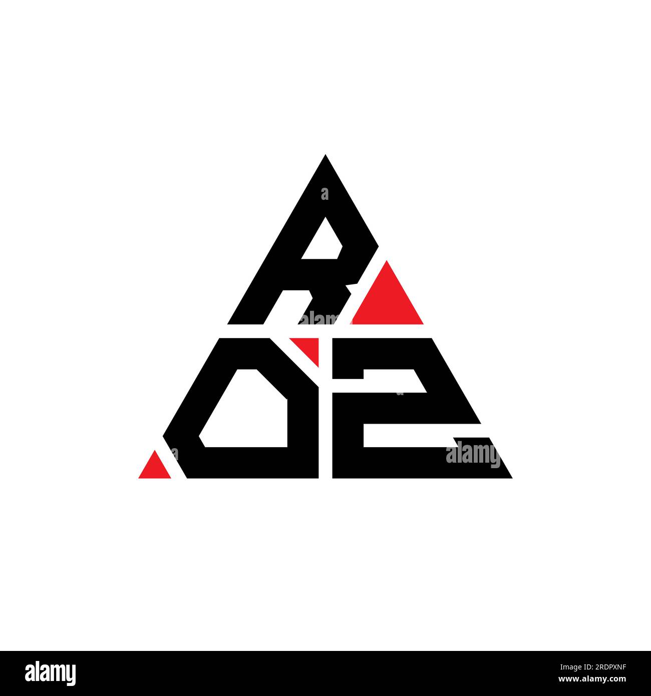 ROZ triangle letter logo design with triangle shape. ROZ triangle logo ...