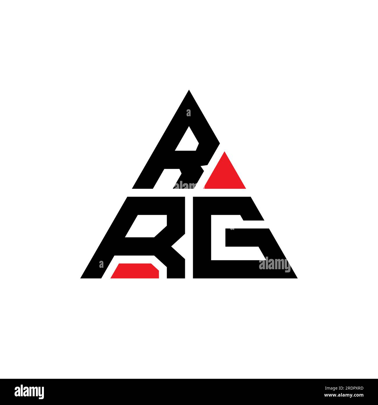 RRG triangle letter logo design with triangle shape. RRG triangle logo ...