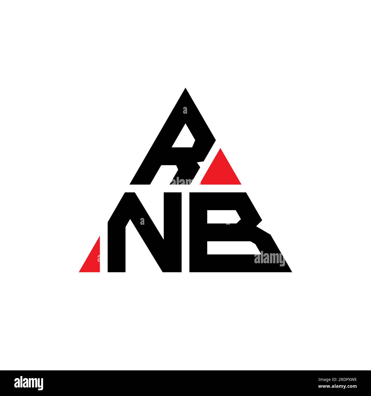 RNB triangle letter logo design with triangle shape. RNB triangle logo ...