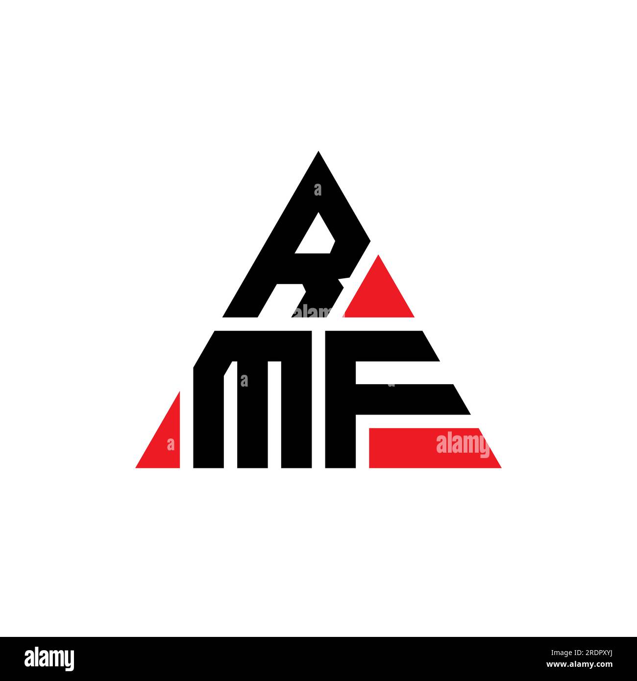 RMF triangle letter logo design with triangle shape. RMF triangle logo ...