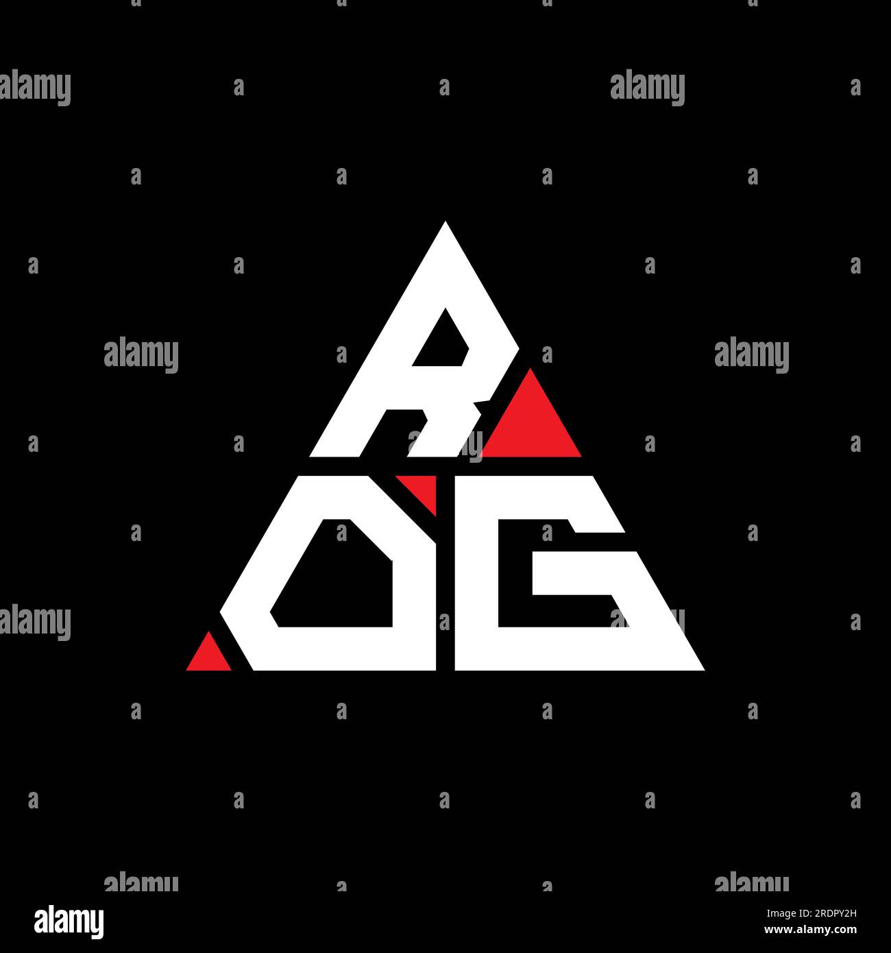 ROG triangle letter logo design with triangle shape. ROG triangle logo ...