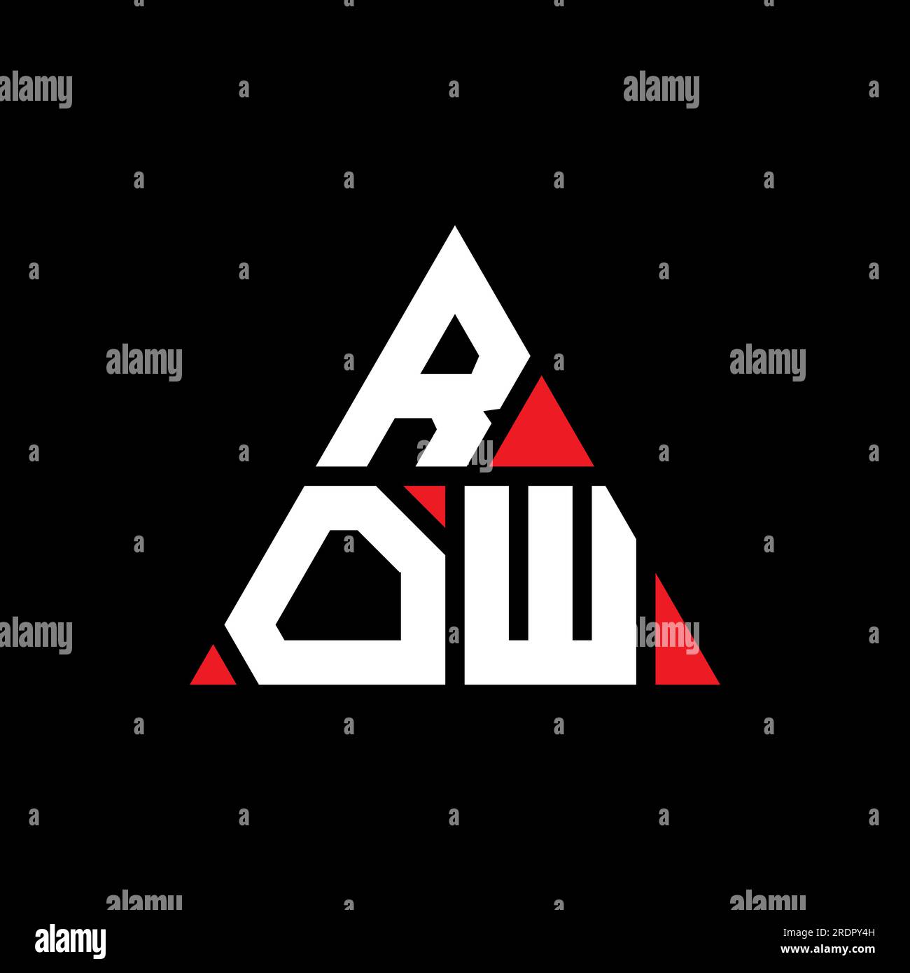 ROW triangle letter logo design with triangle shape. ROW triangle logo ...