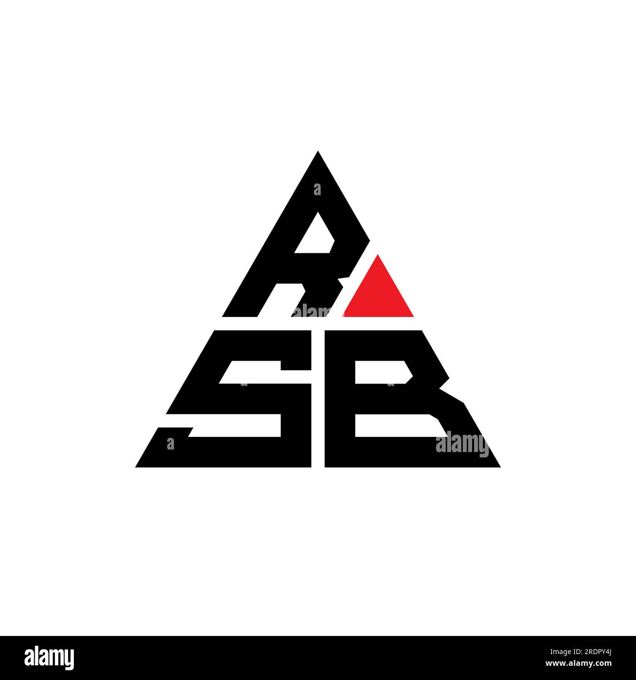 RSB triangle letter logo design with triangle shape. RSB triangle logo ...
