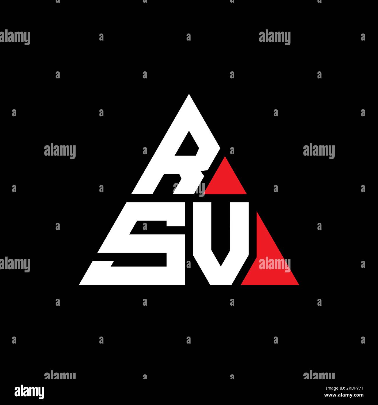 RSV triangle letter logo design with triangle shape. RSV triangle logo ...