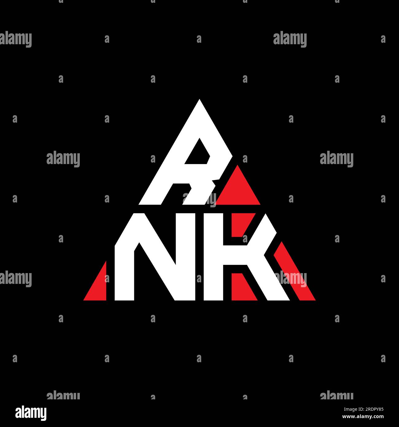 RNK triangle letter logo design with triangle shape. RNK triangle logo ...