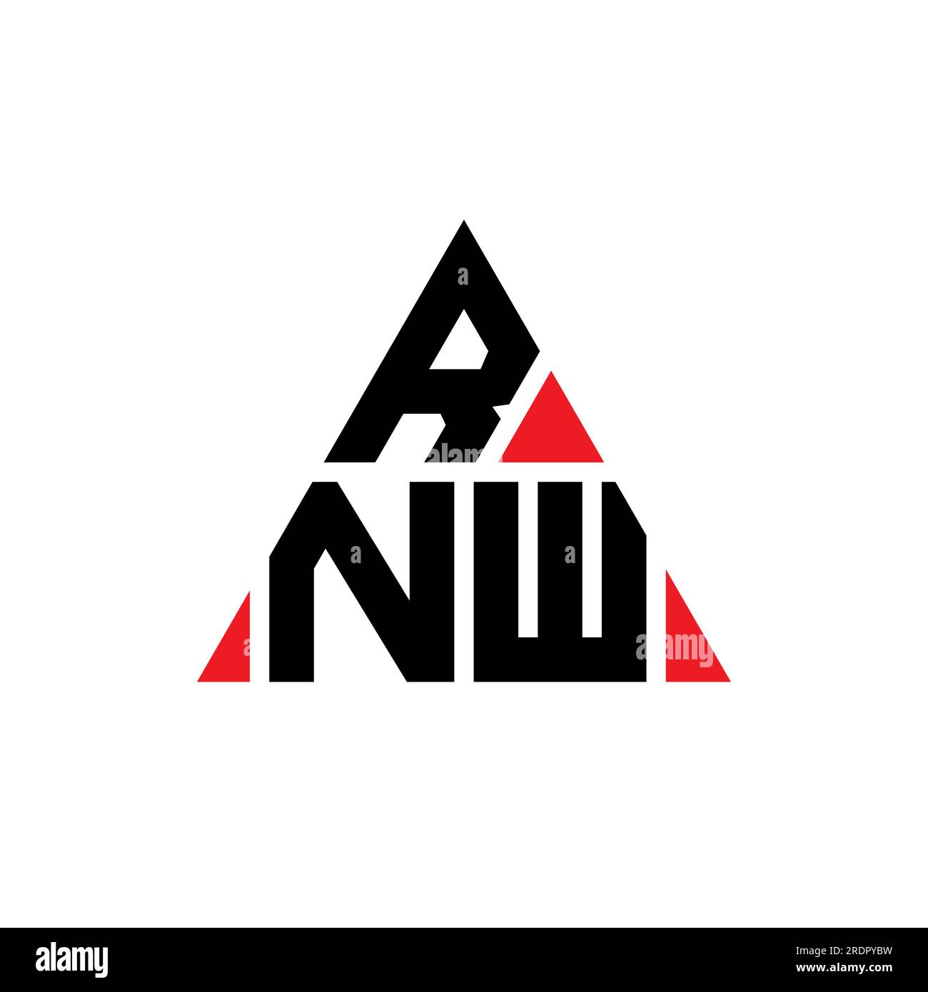 RNW triangle letter logo design with triangle shape. RNW triangle logo ...
