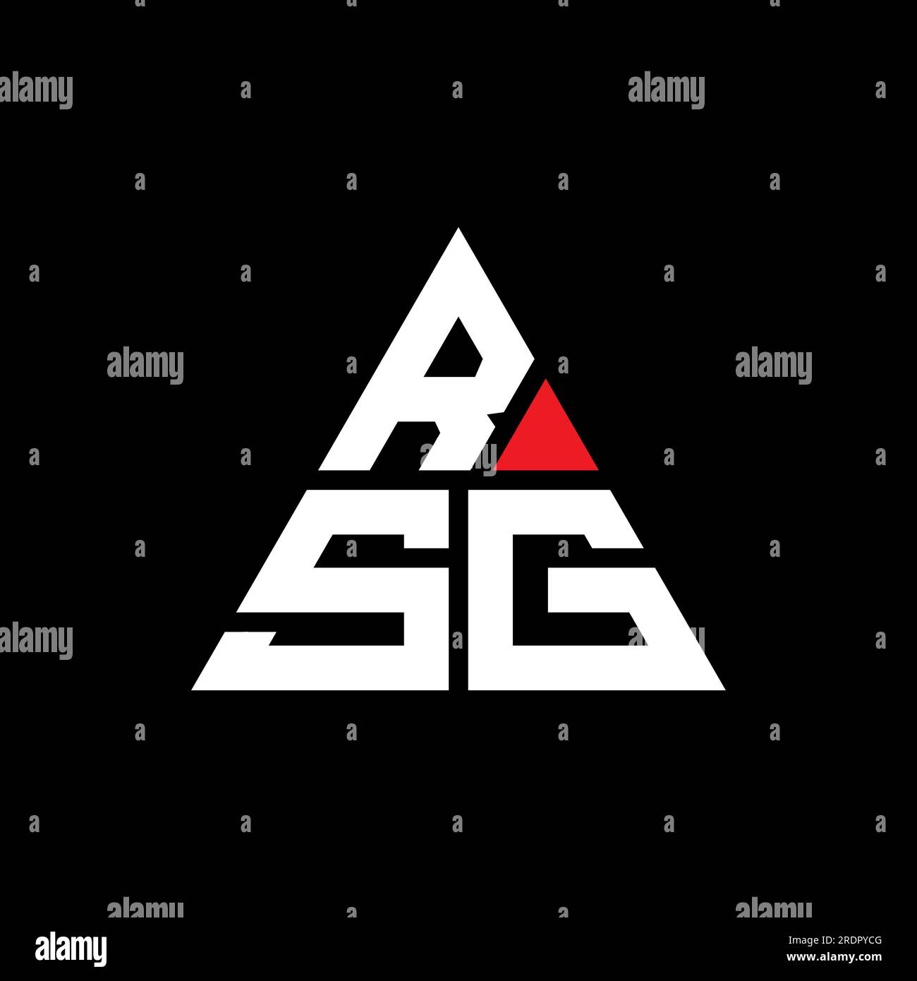 RSG triangle letter logo design with triangle shape. RSG triangle logo ...