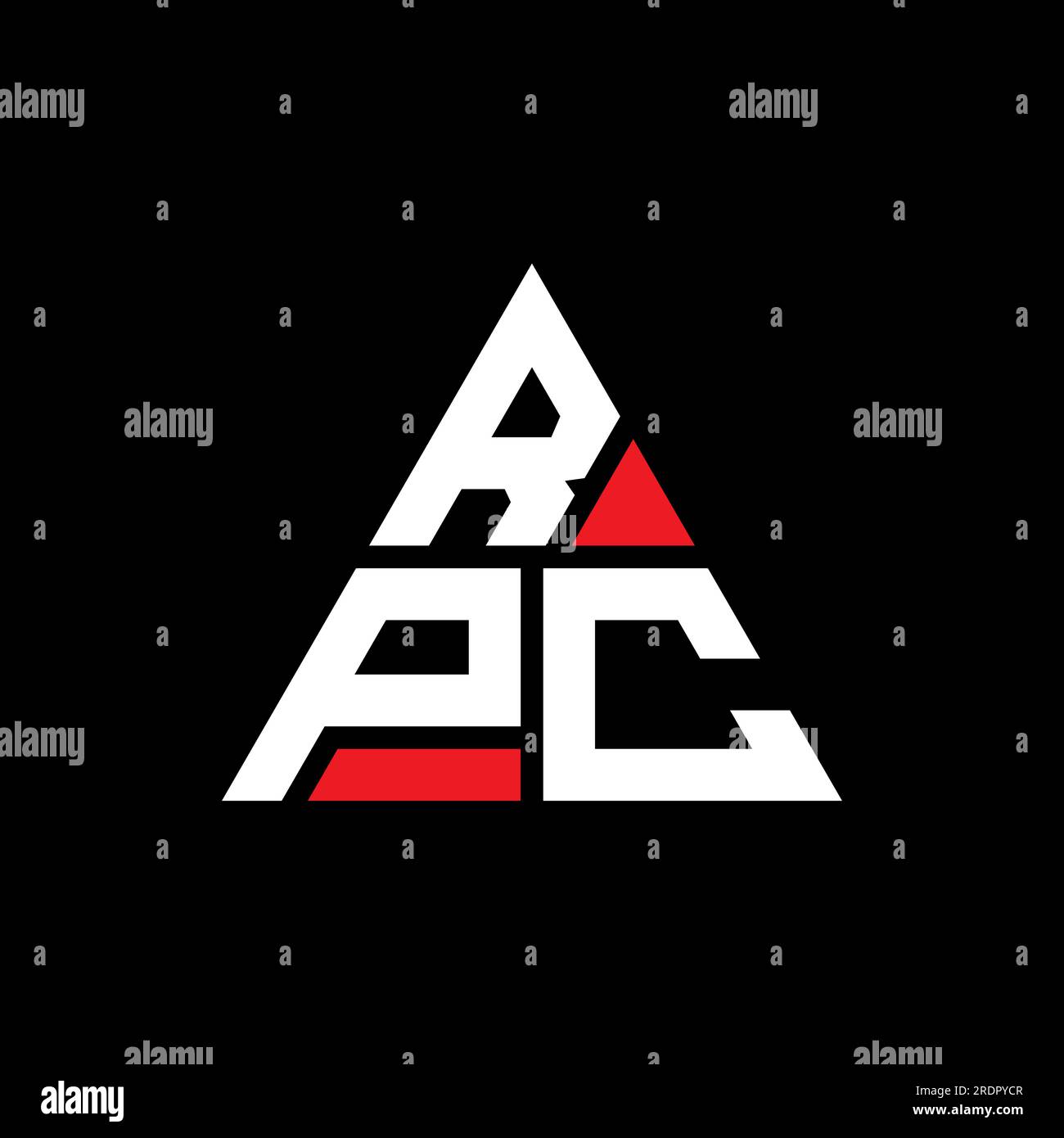 RPC triangle letter logo design with triangle shape. RPC triangle logo ...