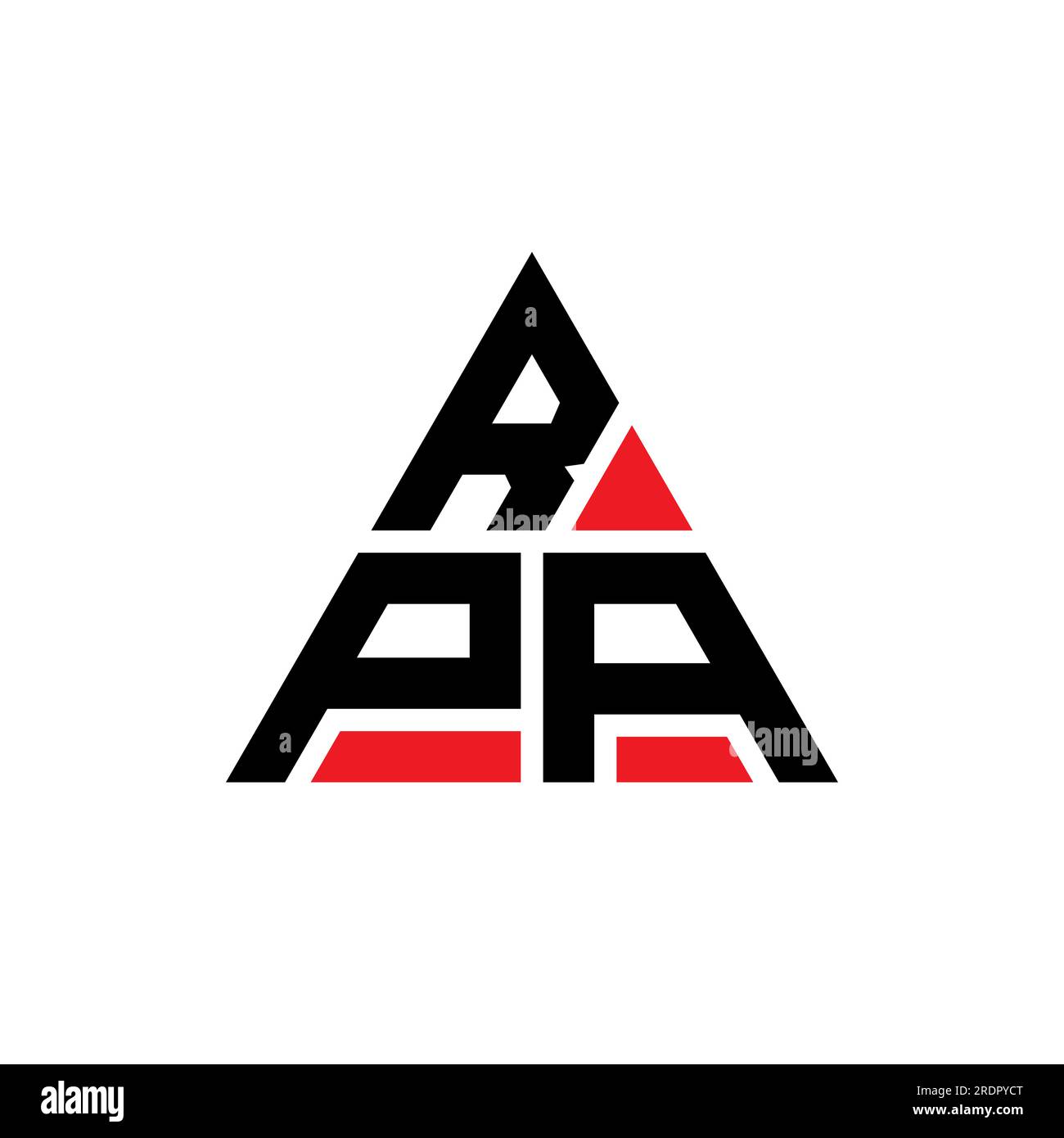 RPA triangle letter logo design with triangle shape. RPA triangle logo ...