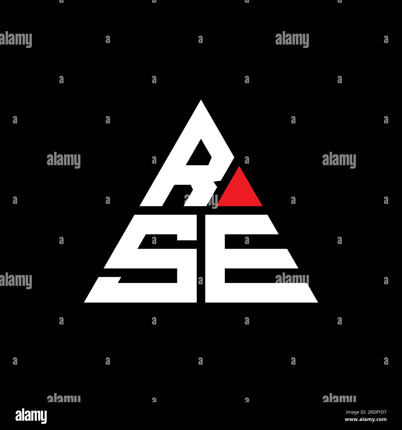RSE triangle letter logo design with triangle shape. RSE triangle logo ...