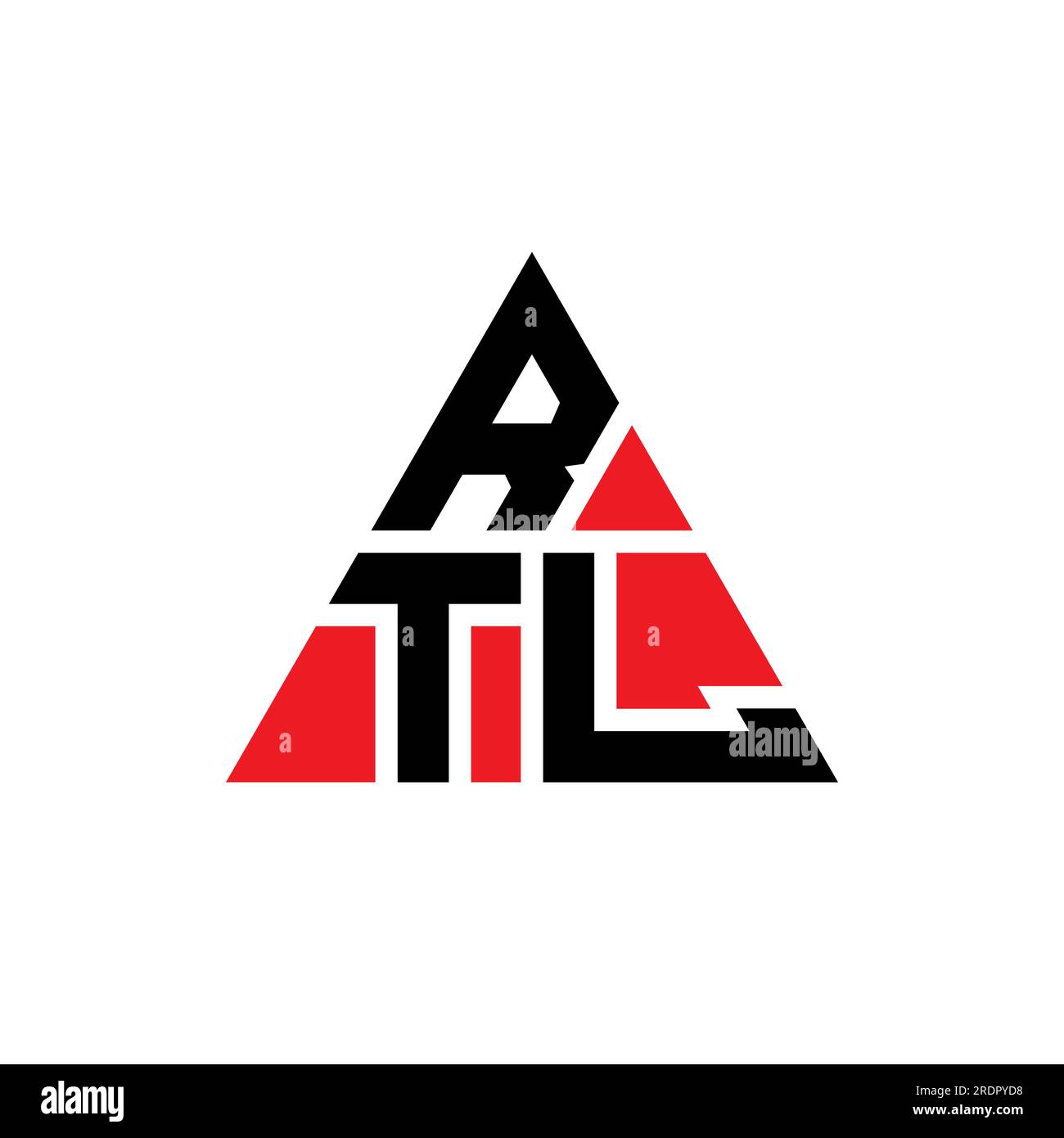 RTL triangle letter logo design with triangle shape. RTL triangle logo ...