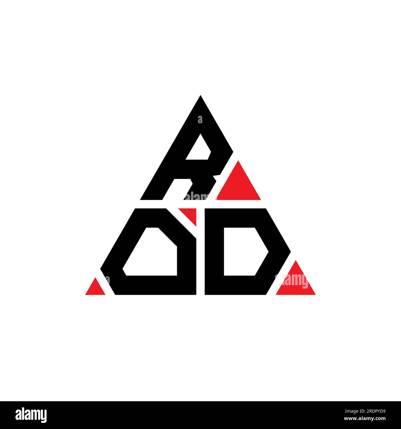 ROD triangle letter logo design with triangle shape. ROD triangle logo ...