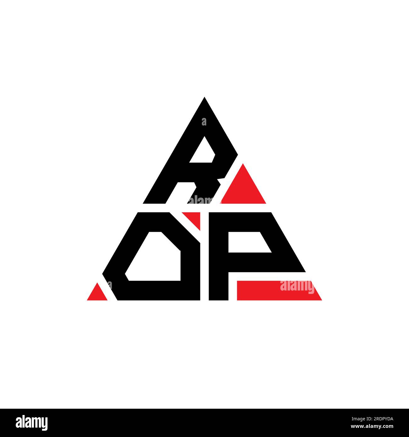 ROP triangle letter logo design with triangle shape. ROP triangle logo ...