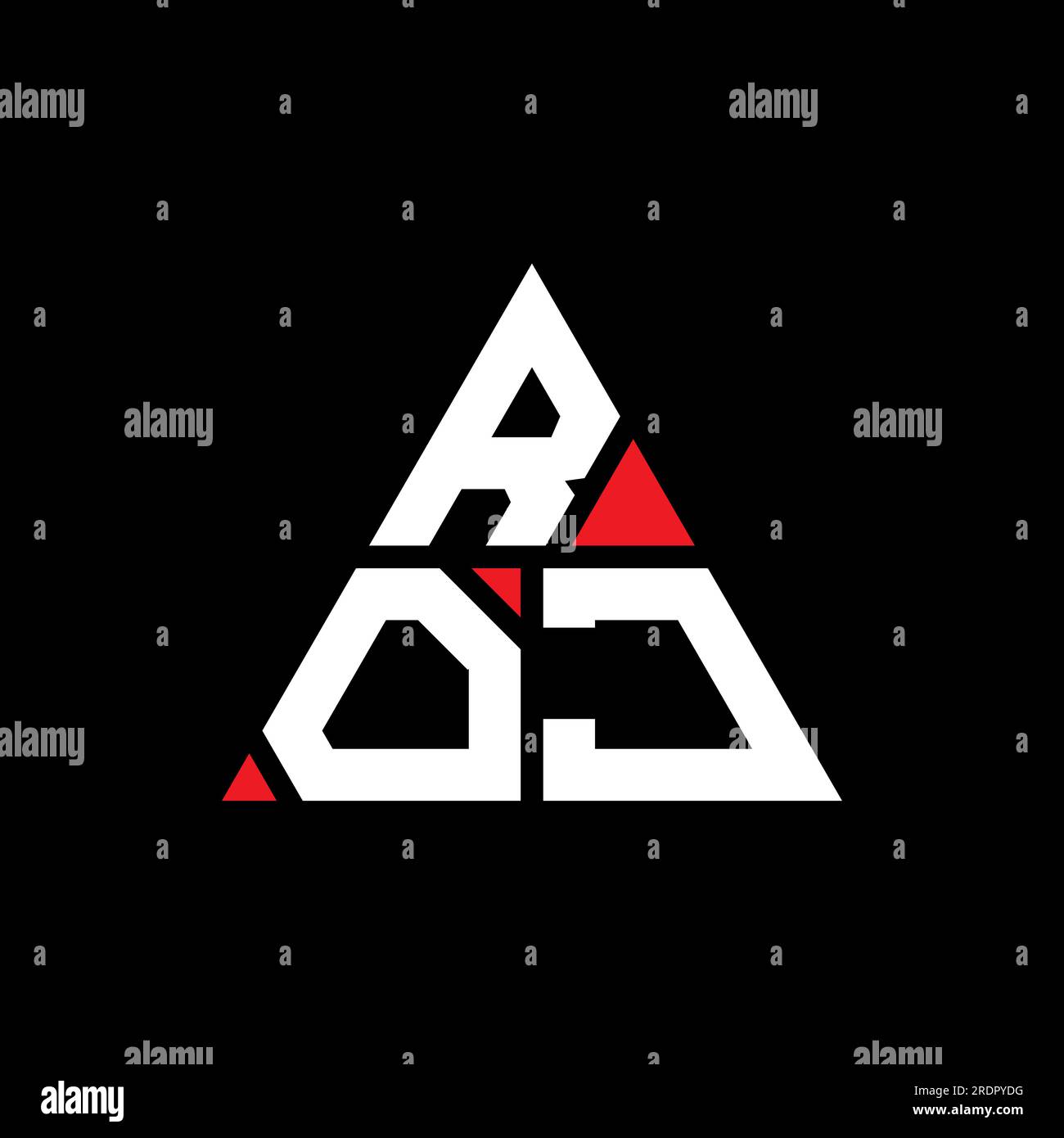 ROJ triangle letter logo design with triangle shape. ROJ triangle logo ...
