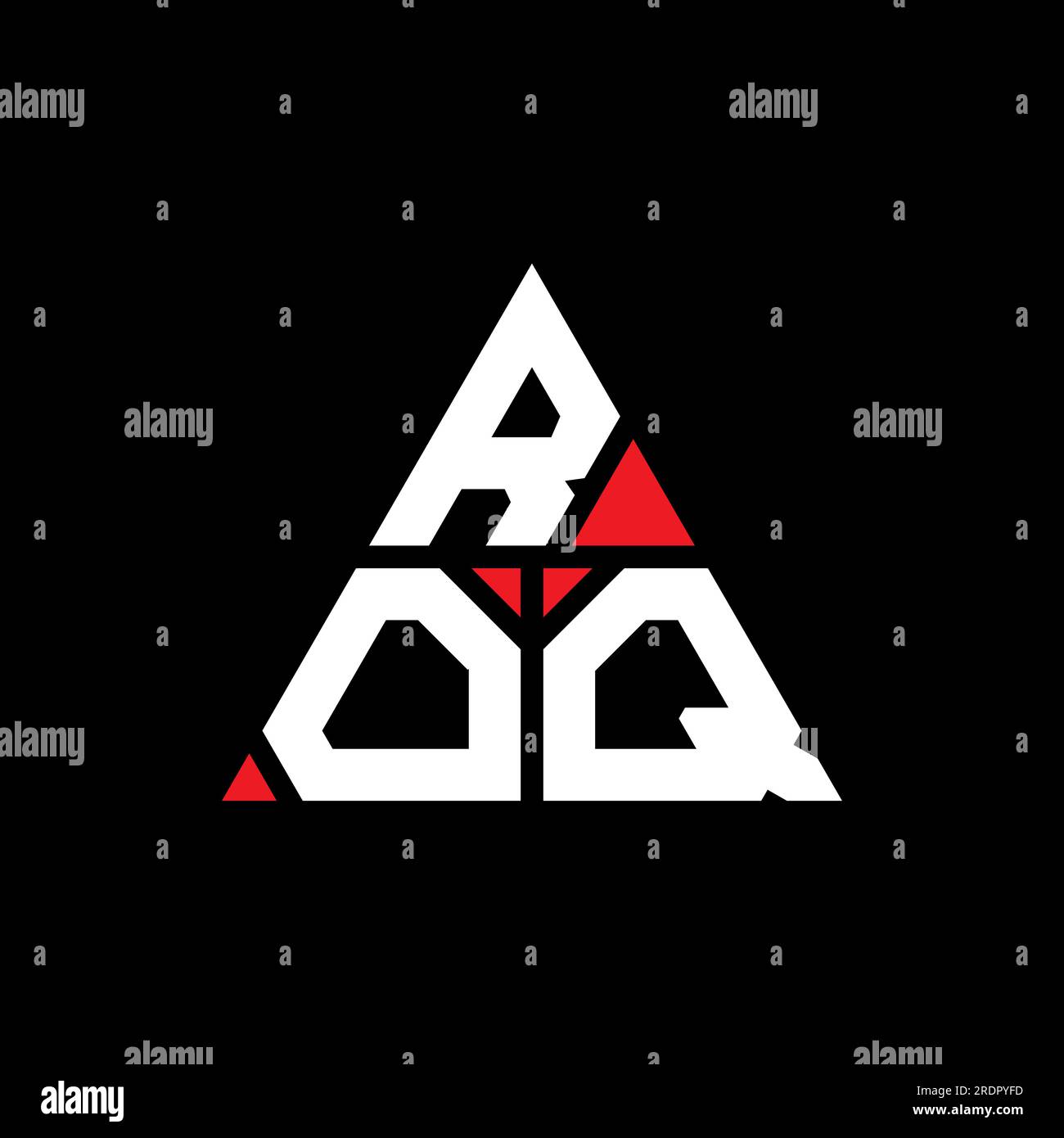ROQ triangle letter logo design with triangle shape. ROQ triangle logo ...