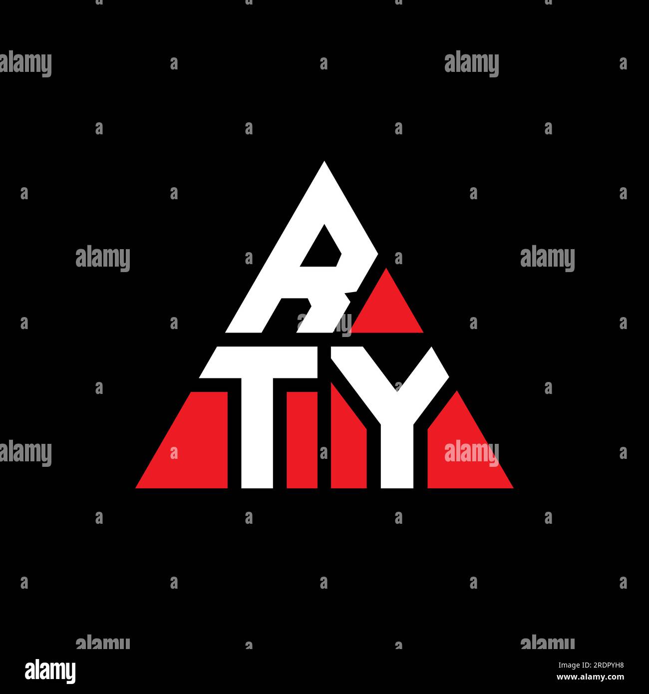 RTY triangle letter logo design with triangle shape. RTY triangle logo ...