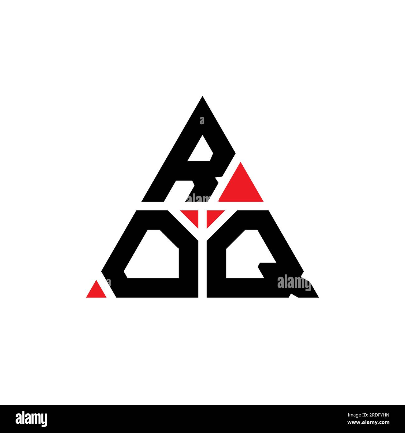 ROQ triangle letter logo design with triangle shape. ROQ triangle logo ...
