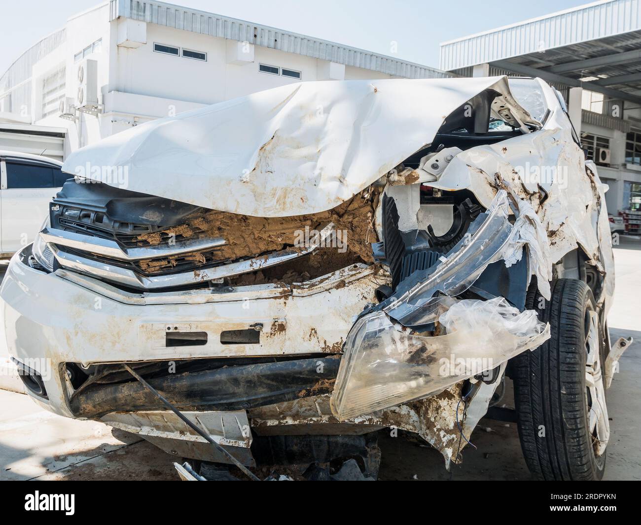 Car crash accident background for car insurance use Stock Photo - Alamy