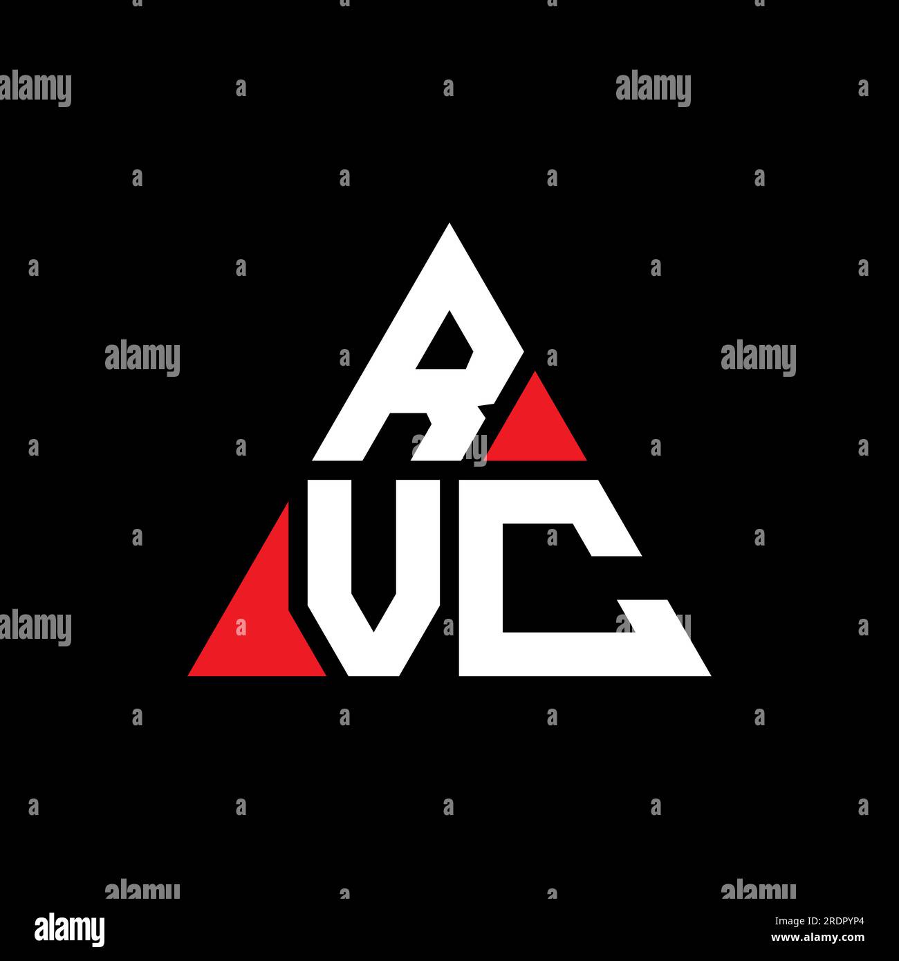 RVC triangle letter logo design with triangle shape. RVC triangle logo ...