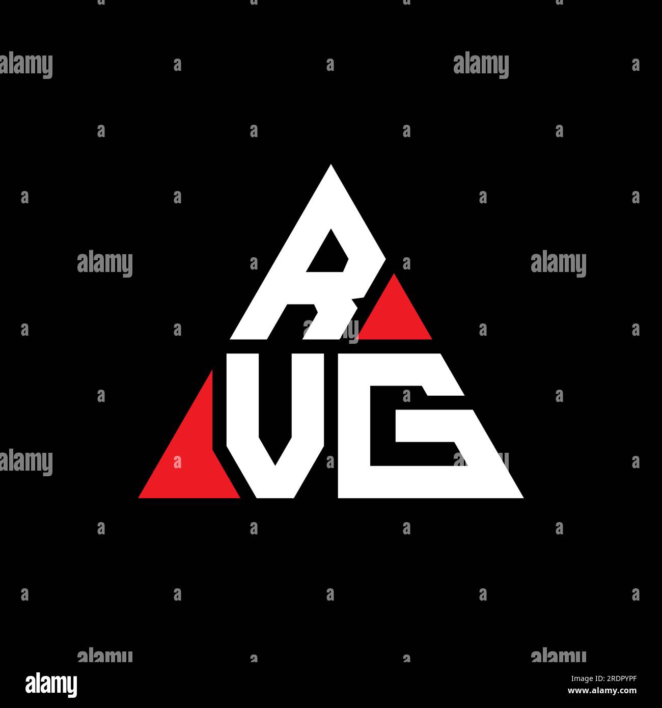 RVG triangle letter logo design with triangle shape. RVG triangle logo ...