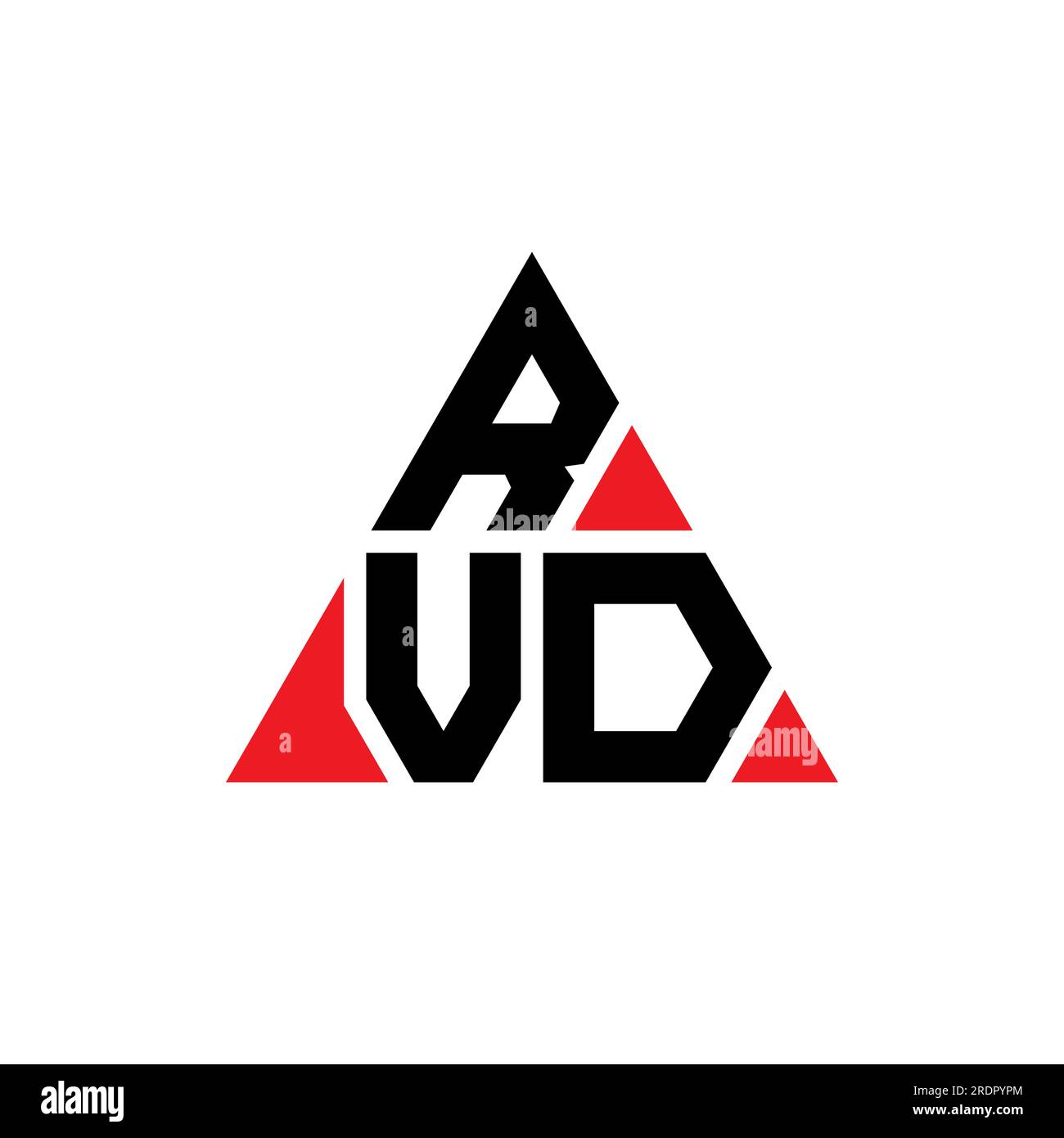 RVD triangle letter logo design with triangle shape. RVD triangle logo ...
