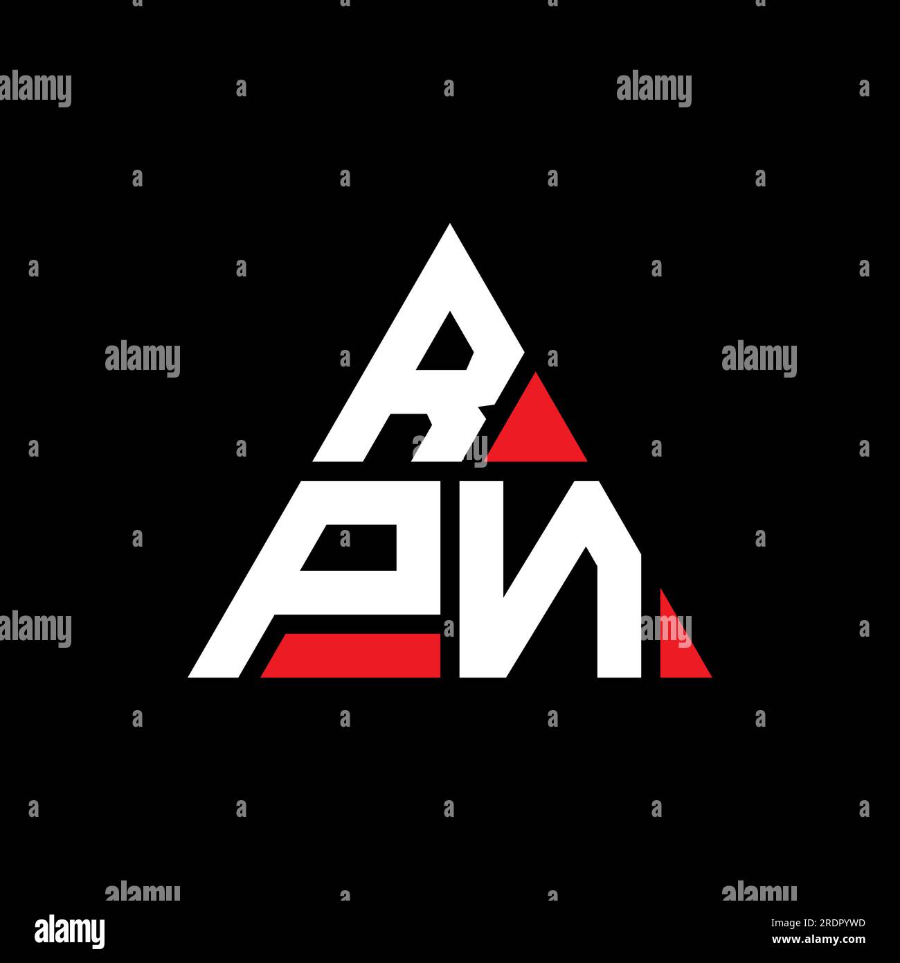 RPN triangle letter logo design with triangle shape. RPN triangle logo ...