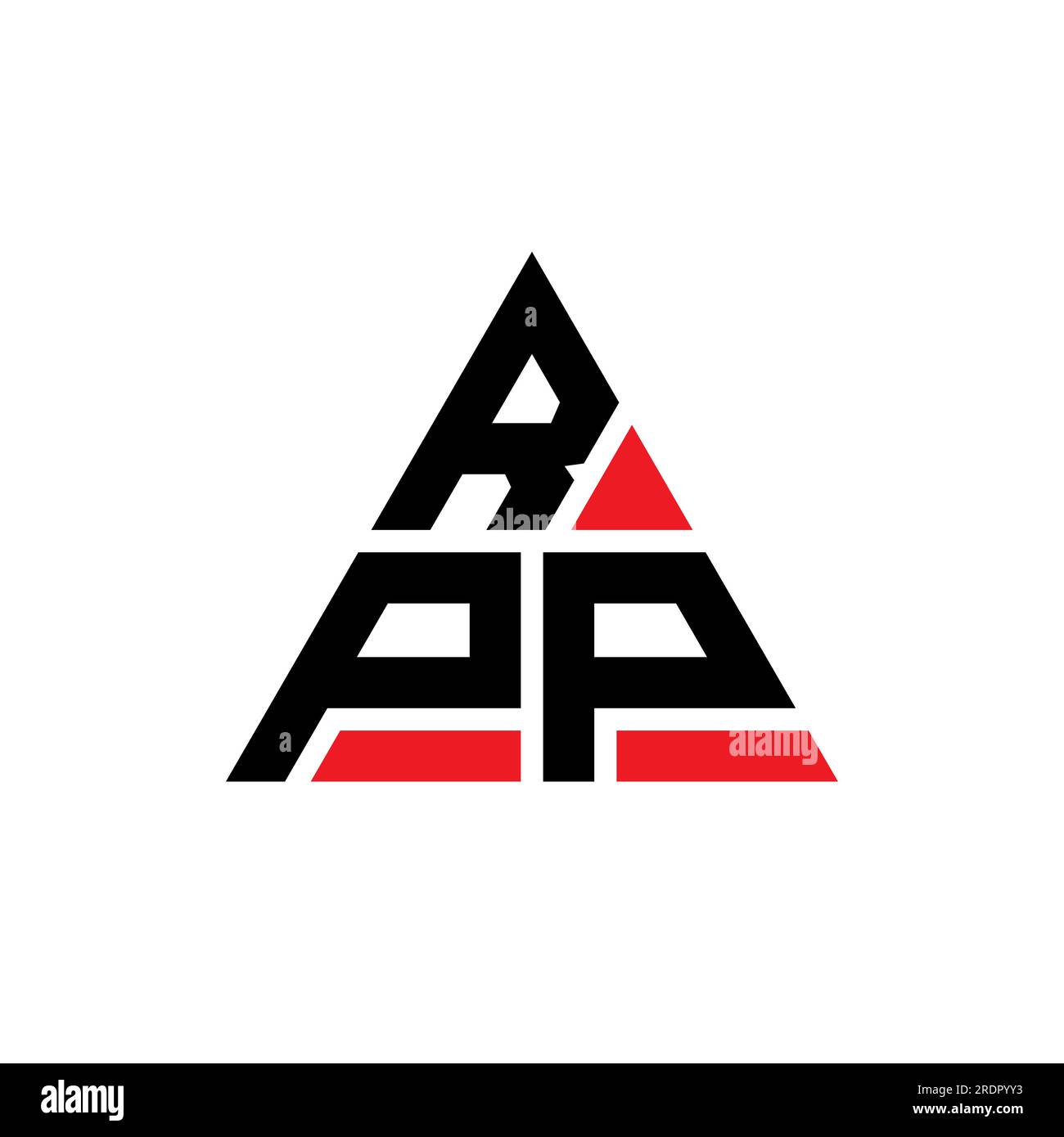 RPP triangle letter logo design with triangle shape. RPP triangle logo ...