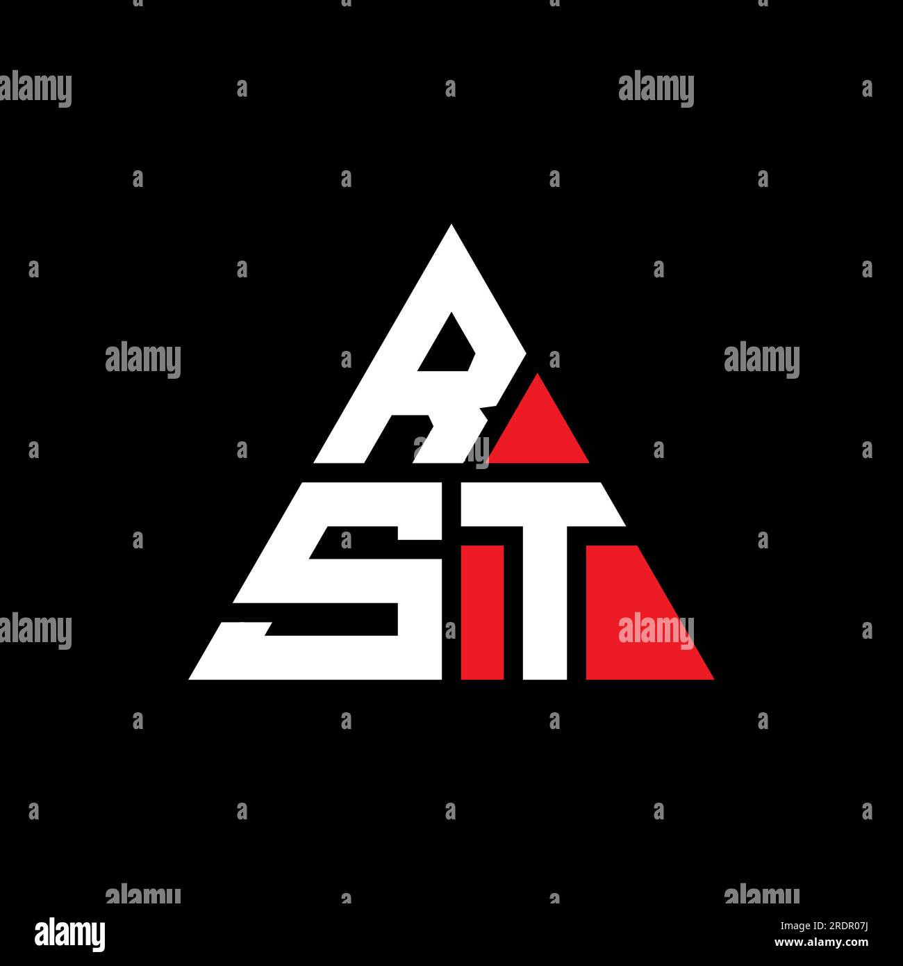 RST triangle letter logo design with triangle shape. RST triangle logo ...