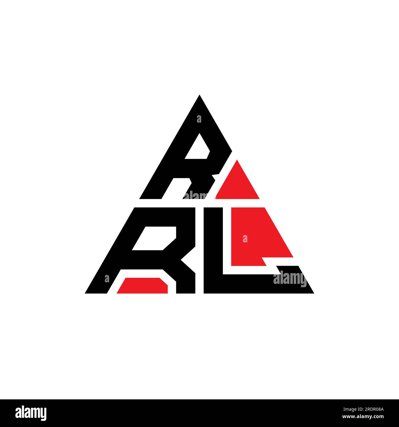 RRL triangle letter logo design with triangle shape. RRL triangle logo ...