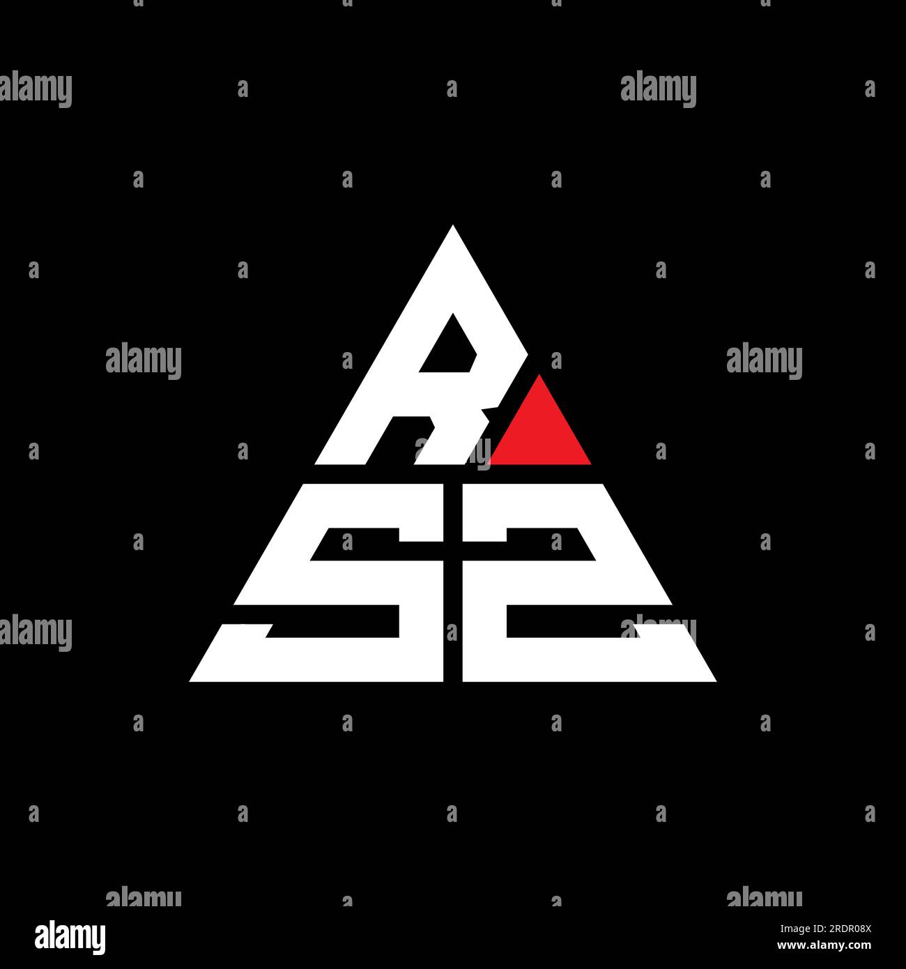RSZ triangle letter logo design with triangle shape. RSZ triangle logo ...