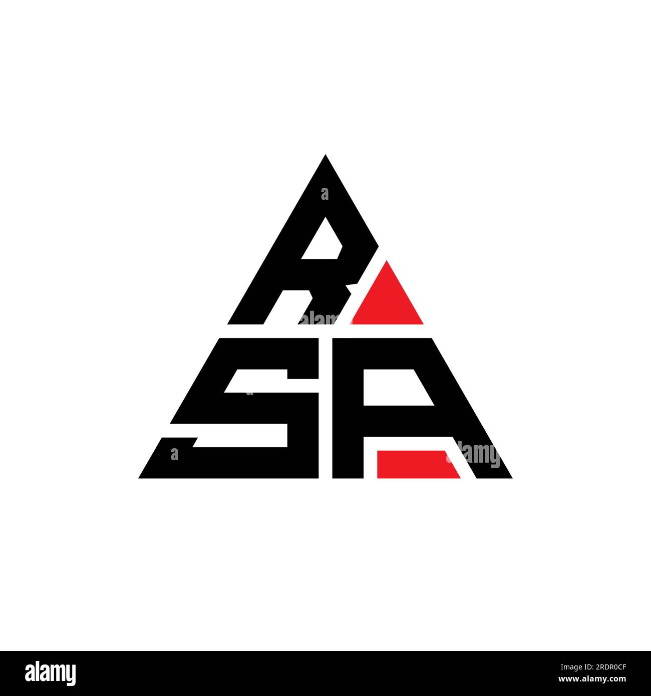 RSA triangle letter logo design with triangle shape. RSA triangle logo ...