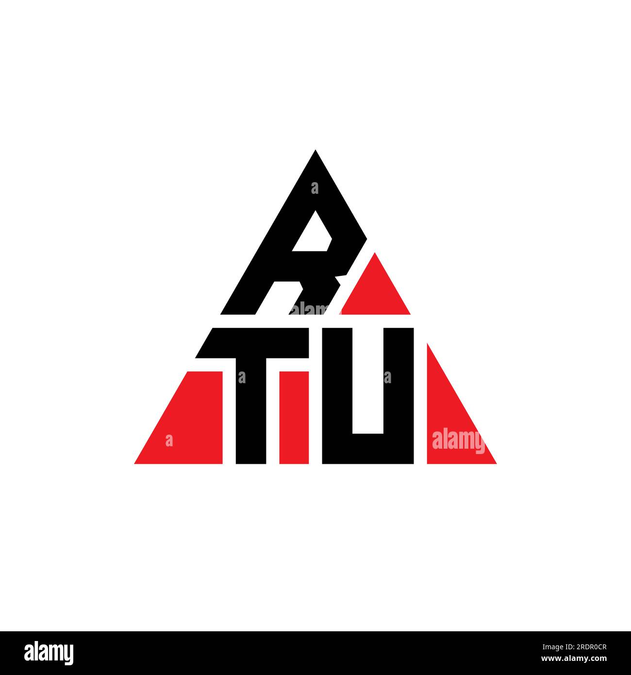 RTU triangle letter logo design with triangle shape. RTU triangle logo ...