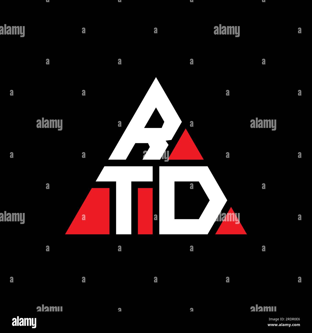 RTD triangle letter logo design with triangle shape. RTD triangle logo ...