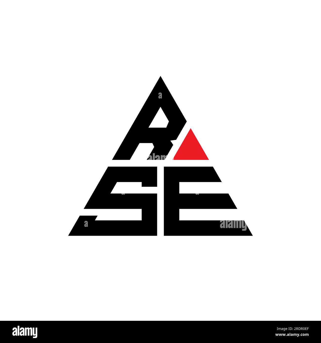 RSE triangle letter logo design with triangle shape. RSE triangle logo ...