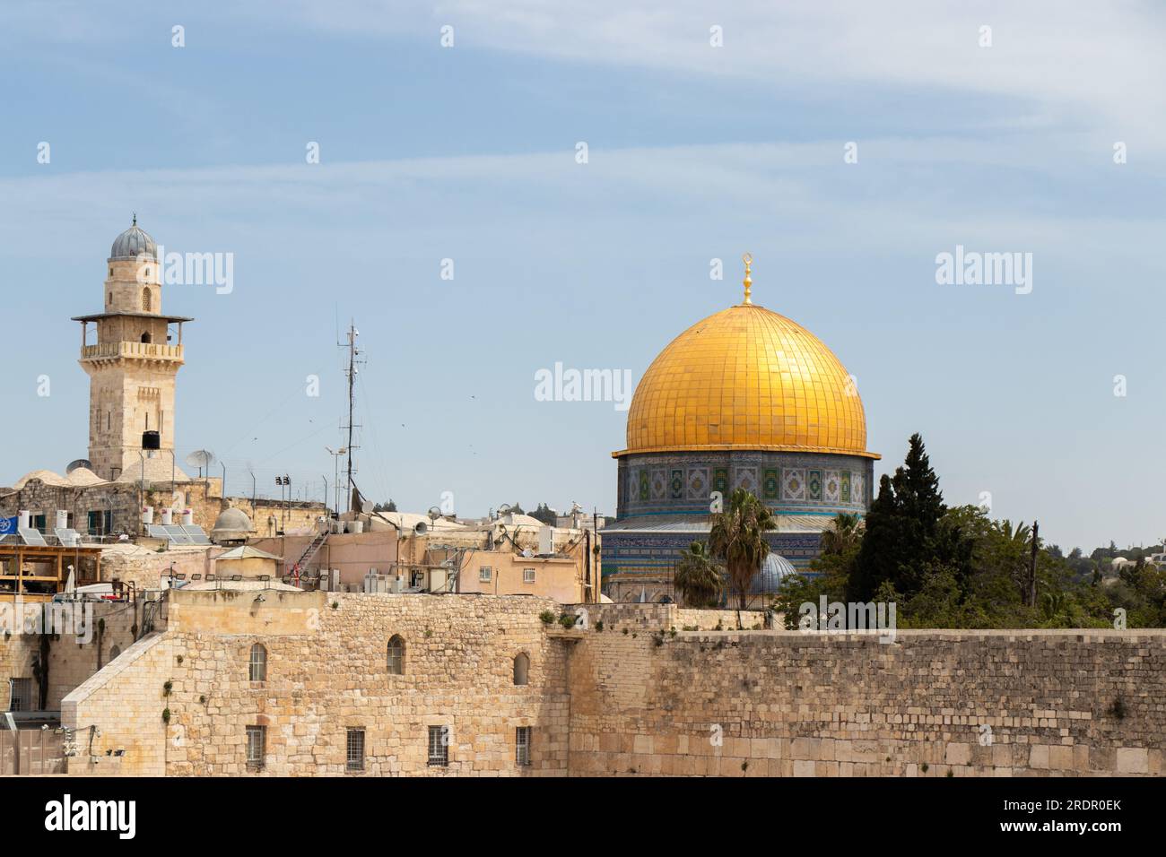 Temple Mount including Al Aqsa Mosque and Dome of the Rock Stock Photo - Alamy