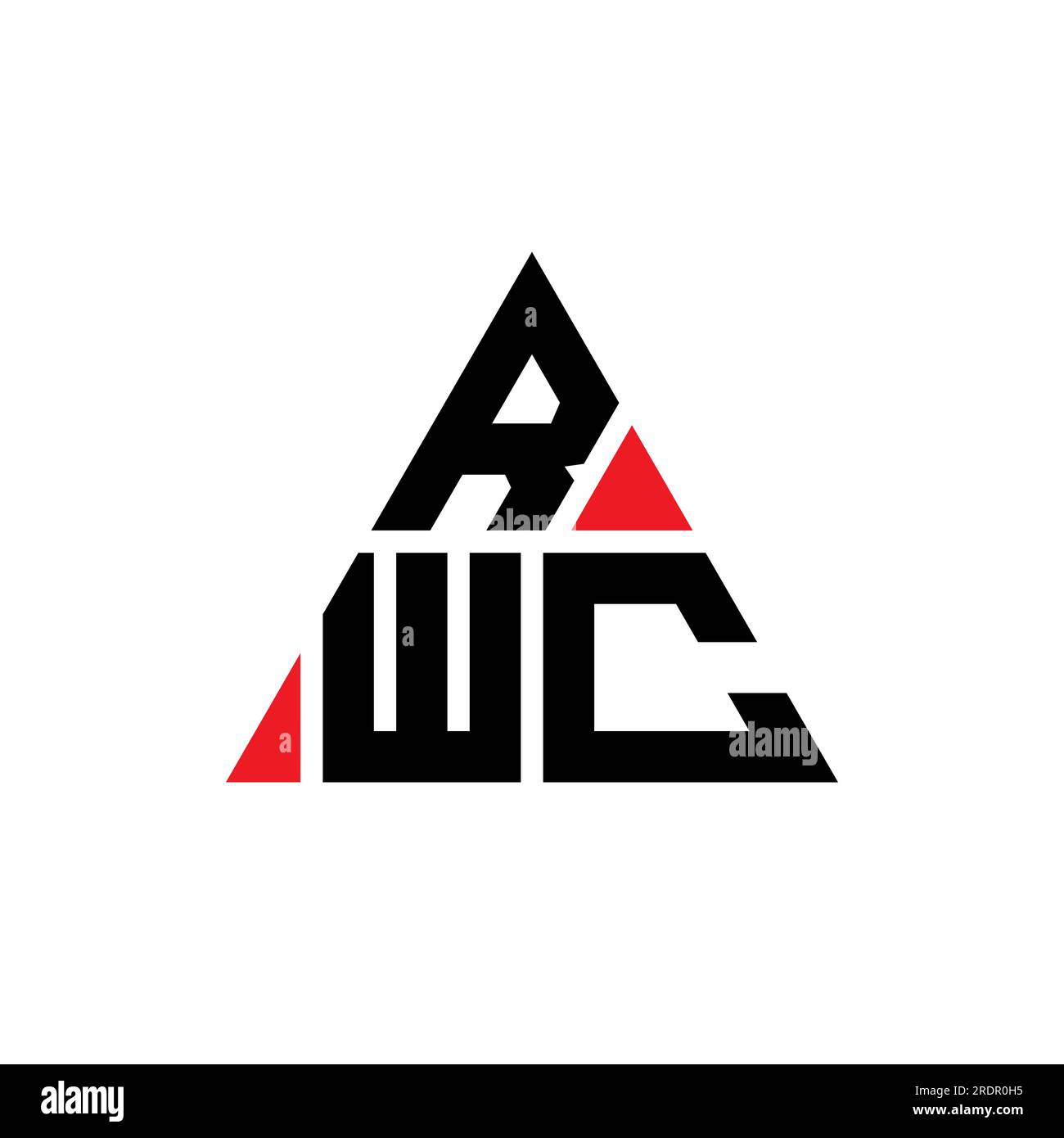 RWC triangle letter logo design with triangle shape. RWC triangle logo ...